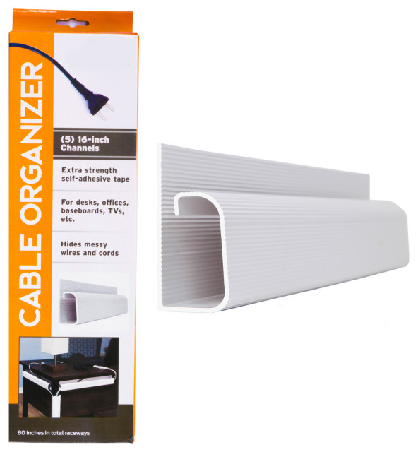 J Channel Cable Management 10-Pack 16" Raceway Channels Cord Hider Kit ...