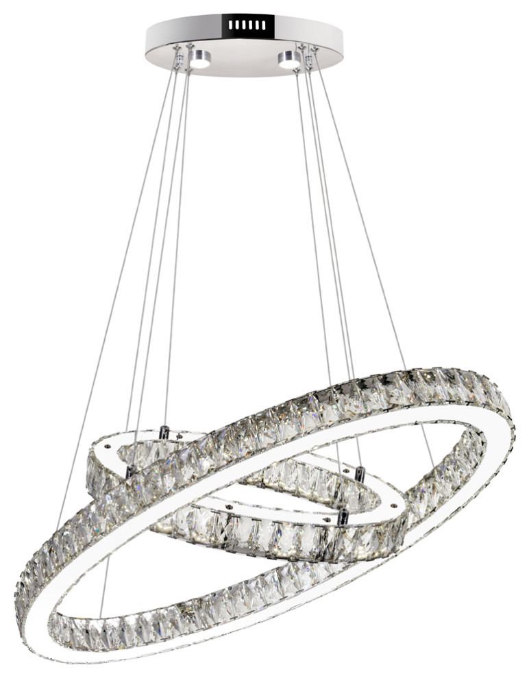 Florence LED Chandelier With Chrome Finish - Contemporary - Chandeliers ...