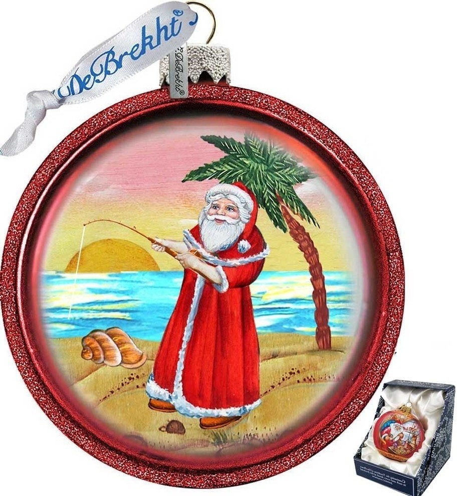 Caribbean Santa Ornament - Tropical - Christmas Ornaments - by G ...
