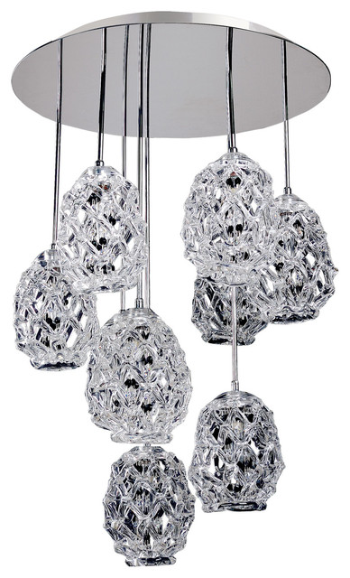 Veronese 25.5" Round Convertible Pendant Or Flush Mount, Firenze Mixed ...