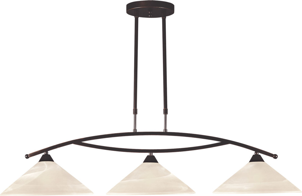Elk Lighting 3 Light Island In Oil Rubbed Bronze - Transitional ...