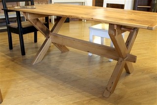 X Cross Trestle Base Table - Farmhouse - Boston - by ECustomFinishes ...