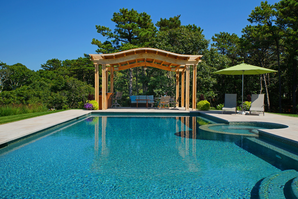 Irish Mist Pebble Sheen w/ Phoenicia Buff Granite Surround - Pool ...