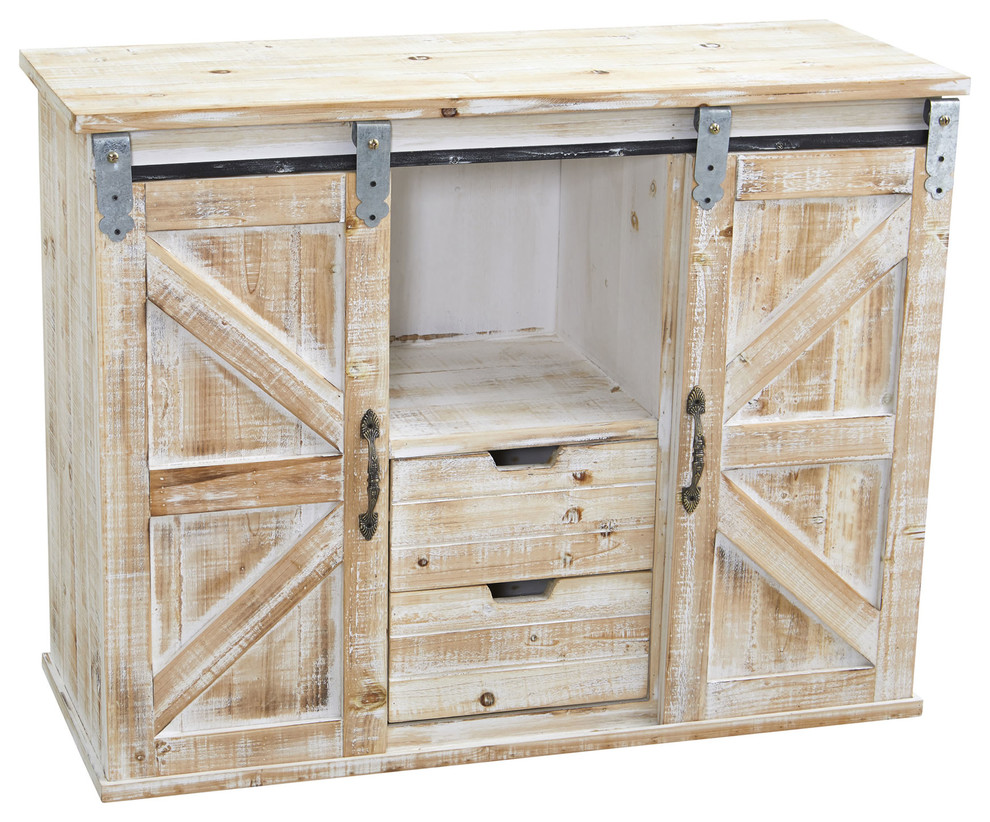 38" Wide Double Barn Door Console - Farmhouse - Console Tables - by ...