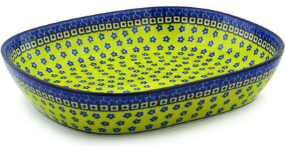 Polish Pottery 12" Stoneware Platter Hand-Decorated Design ...