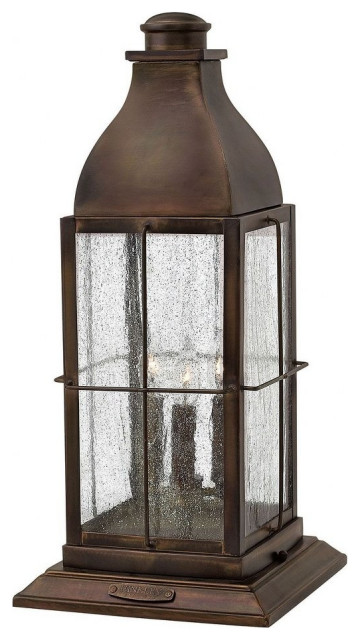 3 Light Large Outdoor Low Voltage Pier Mount Lantern in Traditional ...