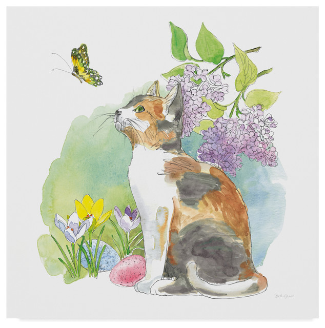 Beth Grove 'Easter Kitties II' Canvas Art, 18"x18" - Contemporary ...