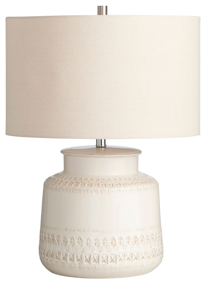 Alexis 3-Way Ceramic Table Lamp with Oat Linen Shade - Traditional ...