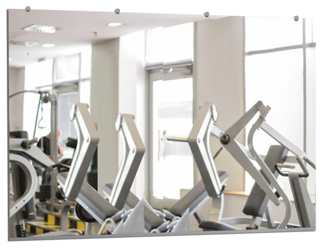 Annealed Frameless Wall Mirror Kit For Gym, Safety Backing, 36"x60 ...