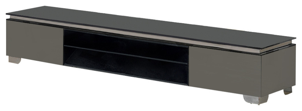 Mirrored Glass Contemporary TV Console - Contemporary - Entertainment ...