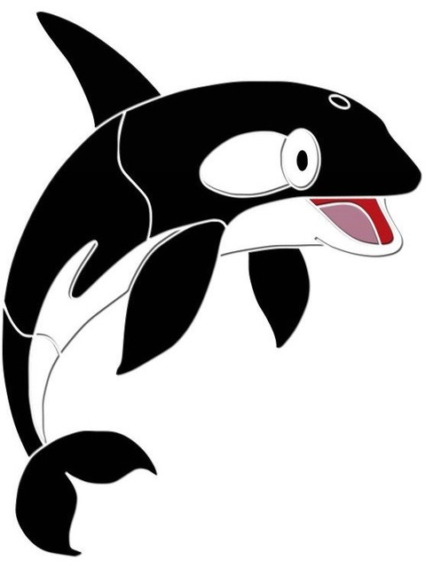 Fun Orca Ceramic Swimming Pool Mosaic, 12"x9" - Beach Style - Accent ...