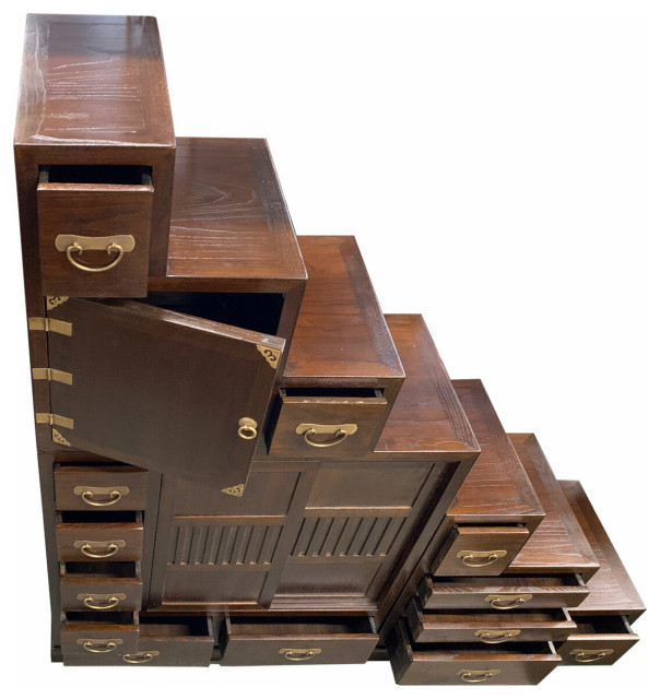 Japanese Step Cabinet Modular Chest, 62" - Asian - Dressers - by ...