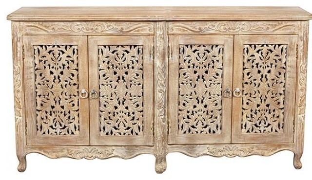 Northcliff 4 Door White wash Buffet - French Country - Buffets And ...