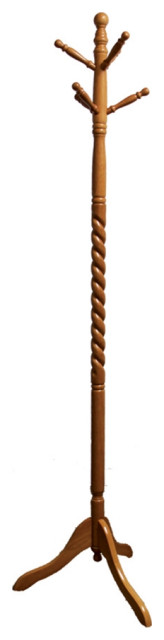 Twist Natural Wood Coat Rack - Traditional - Coatracks And Umbrella ...