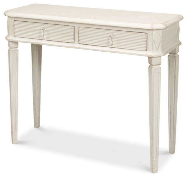 Cora Console Table With Drawers Antique White - French Country - Console Tables - by Sideboards ...