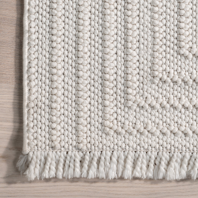 nuLOOM Makena Modern Geometric High-Low Area Rug, 3'x5' - Transitional ...
