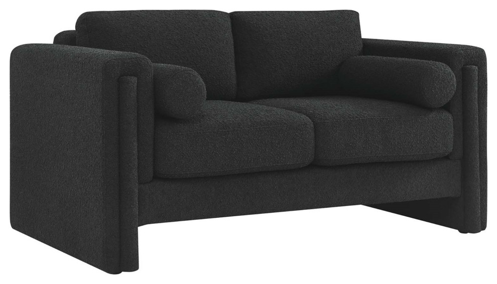 Visible Boucle Fabric Loveseat - Transitional - Loveseats - by ...