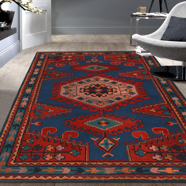 RugSmith Brick Mesa Southwest Boho Area Rug, 5' X 8' - Mediterranean ...