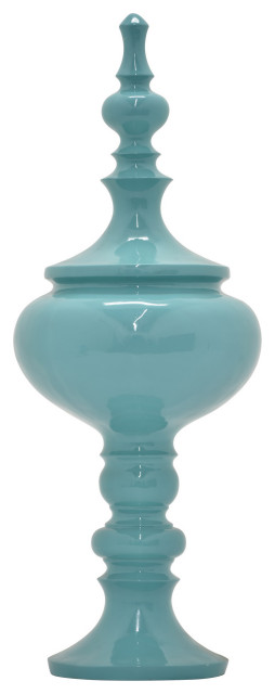 Plutus Brands Finial Tabletop, Blue Resin - Contemporary - Decorative ...
