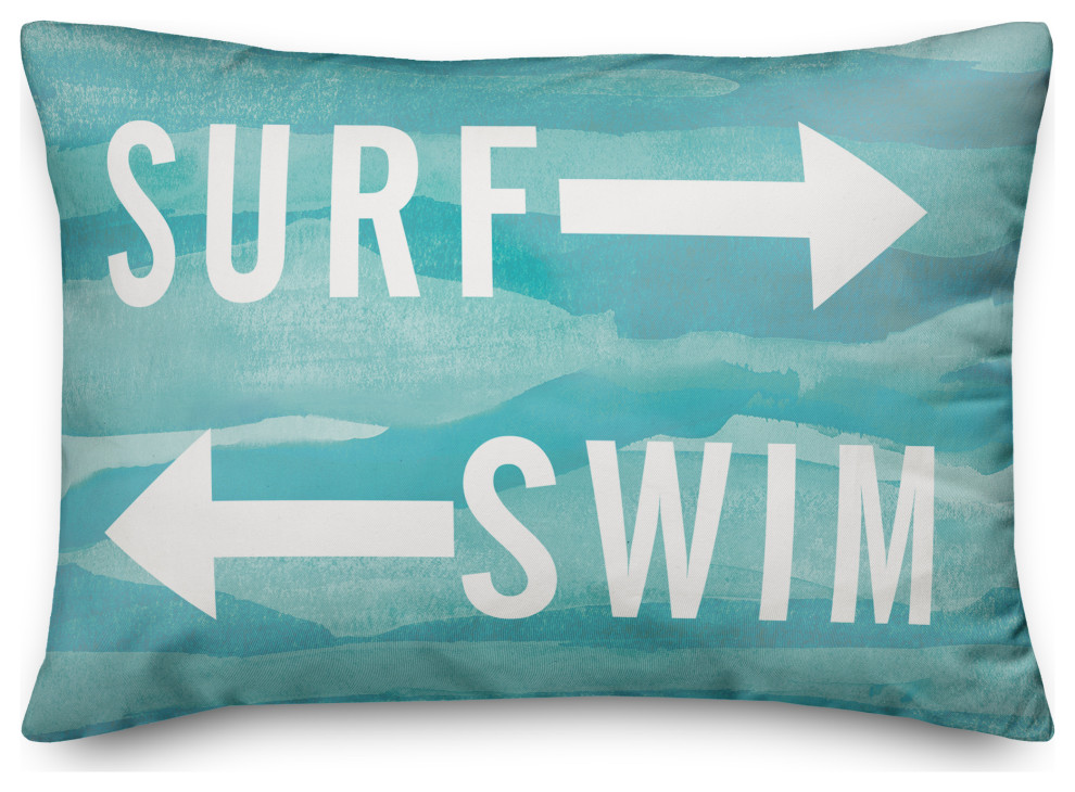 Surf and Swim 14x20 Indoor / Outdoor Pillow, 14x20 - Beach Style ...