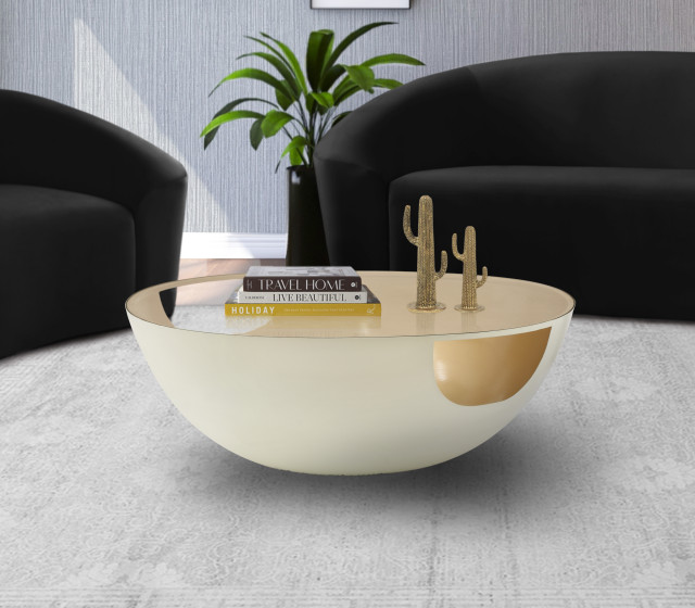 Doma Cream / Gold Coffee Table - Contemporary - Coffee Tables - by ...