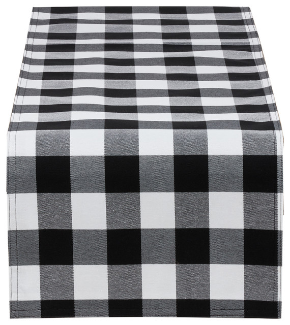 Buffalo Plaid Check Classic Cotton Blend Table Runner - Rustic - Table ...