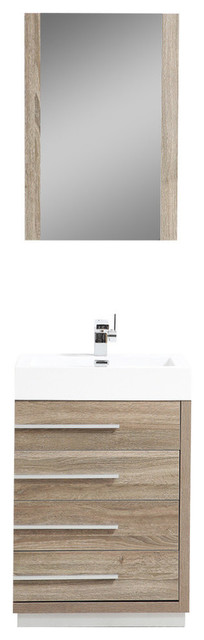 Barcelona 30" Vanity Set With Mirror, 148"x29.25"x29.5" - Contemporary ...