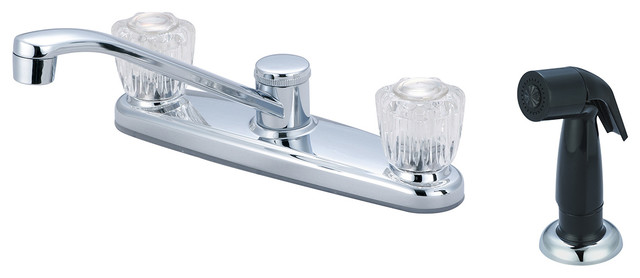 Elite Two Handle Kitchen Faucet, Polished Chrome - Contemporary ...