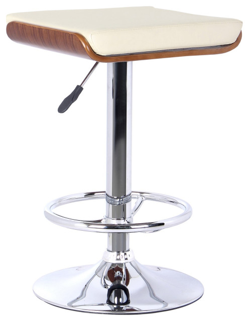 Benzara BM155705 Swivel Backless Barstool with Pedestal Base, Cream and ...
