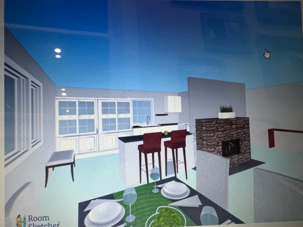 kitchen design combining an 8x10 kitchen with an 8x8 dining space