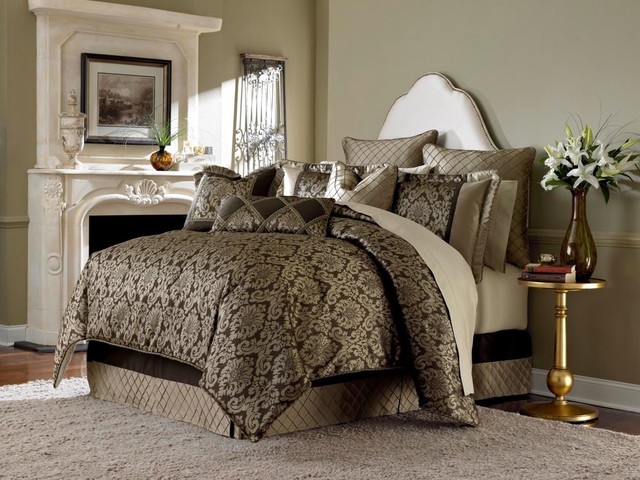 Imperial 9-Piece Queen Comforter Set - Bronze - Traditional ...