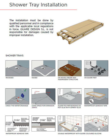 Quare Design Shower Trays Relief Plus Slate Texture 60x36 - Modern ...