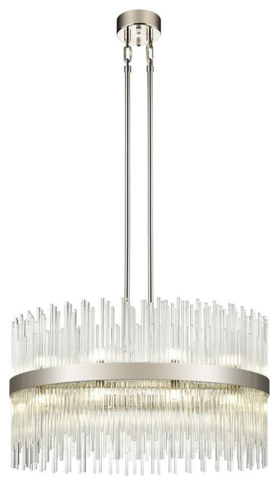 Citadel 22 Light Chandelier, Polished Nickel - Contemporary ...
