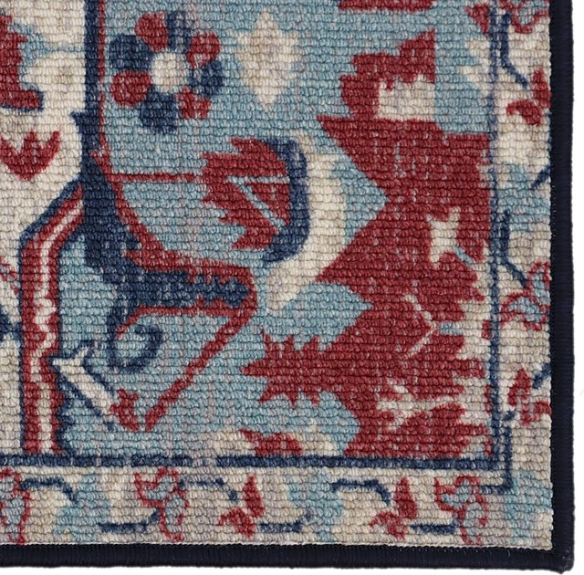 Denim Izmir Distressed Vintage Inspired Area Rug, 5'x7' - Mediterranean ...