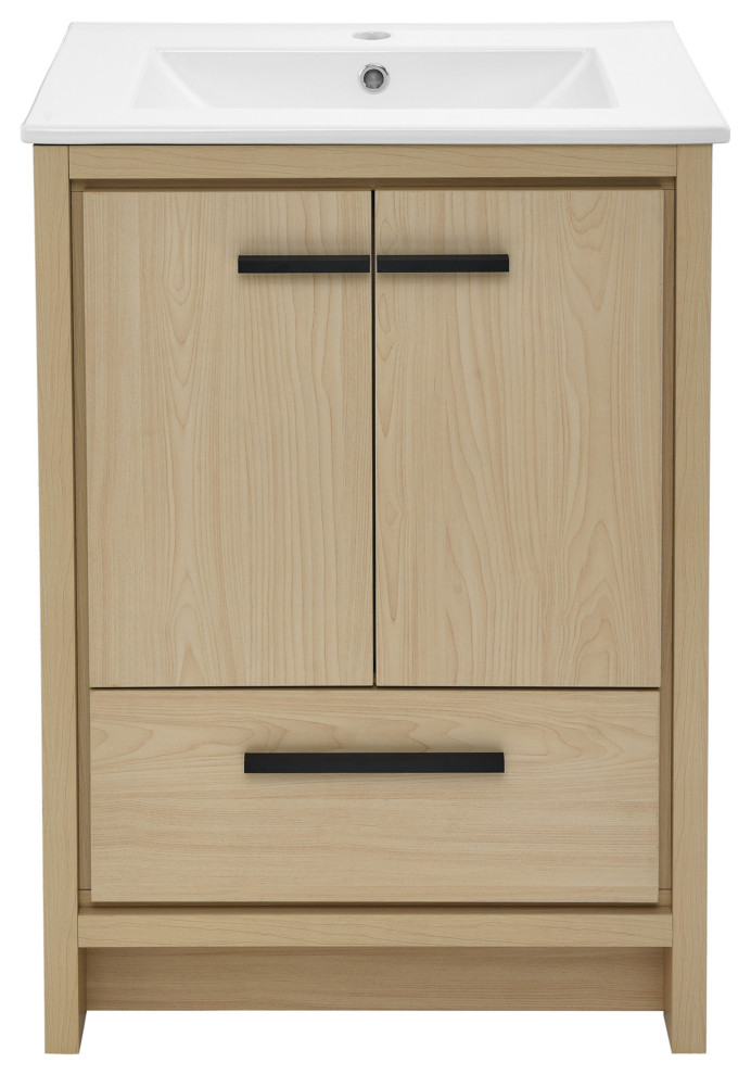 Virage 24 Freestanding, Bathroom Vanity, Natural Oak, 24 x 18 ...