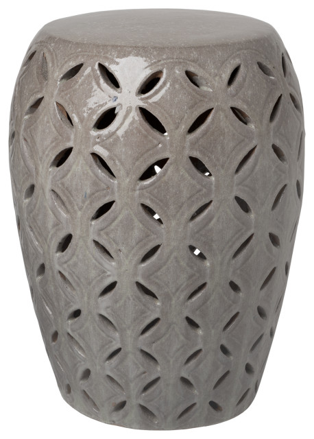 Lattice Stool/Table, Gray 14x21 - Transitional - Accent And Garden ...