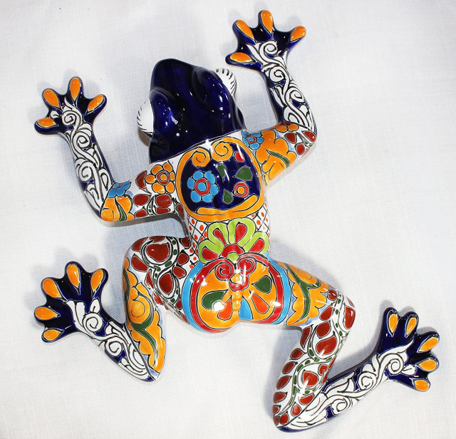 TALAVERA Medium Wall Frog 15"W X 15.5"L - Contemporary - Wall Accents ...