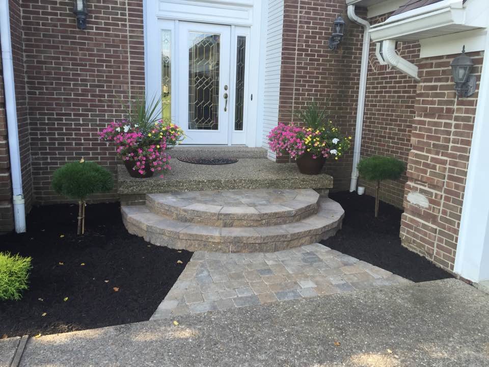 Front Entry Opening- Half Moon Steps & Landscaping Remodel - Louisville ...