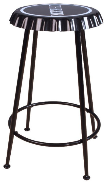 Acme Mant Counter Height Stool Set of 2 Black - Eclectic - Bar Stools ...