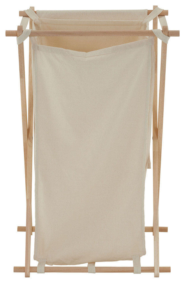 X-Frame Wood Laundry Hamper - Transitional - Hampers - by Household ...