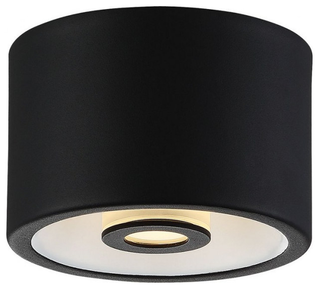 4.75" 5W 1 LED Flush Mount-Black Finish, Ceiling, Flush mount - Modern ...