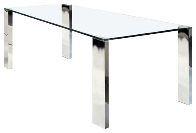 Rectangular Glass Top Dining Table - Contemporary - Dining Tables - by ...