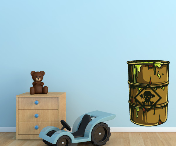 Nuclear Radiation Vinyl Wall Decal NuclearRadiationUScolor003, 8 in ...