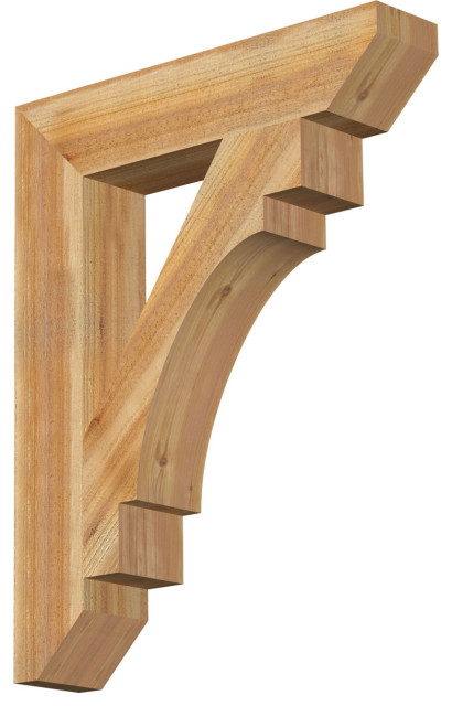Balboa Traditional Bracket, 16"Dx24"H, 4"W Douglas Fir/Rough Sawn, 30 ...