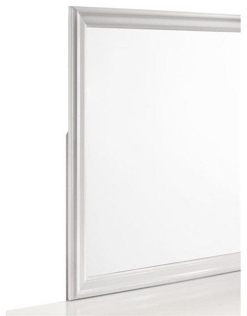 Brooklyn Modern Portrait Frame Mirror made with Wood in White ...