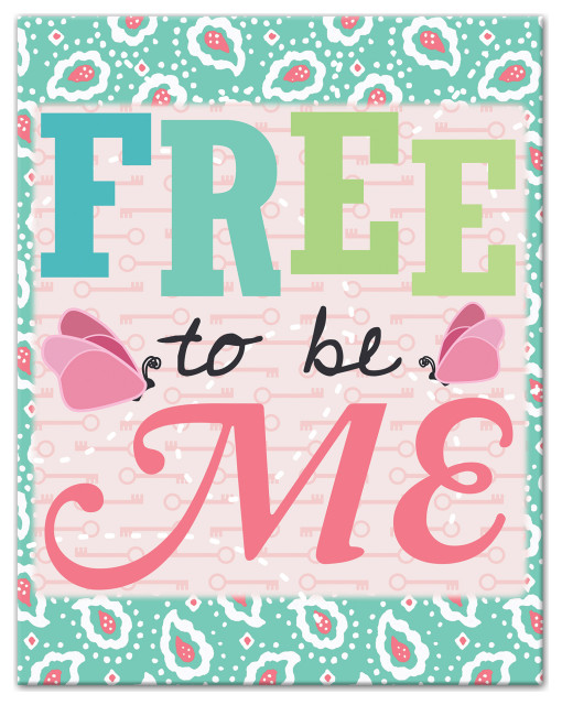 Free To Be Me Wall Art, 11x14 - Contemporary - Prints And Posters - by ...
