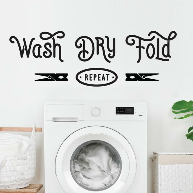 Black Wash Dry Fold Repeat Wall Decals - Contemporary - Wall Decals ...