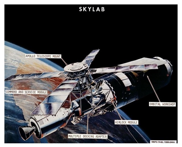 "Skylab Components: Conceptual Drawing, 1974" Paper Print by NASA, 18 ...