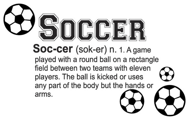Soccer Definition Wall Decal, 28", 28 - Contemporary - Wall Decals - by ...