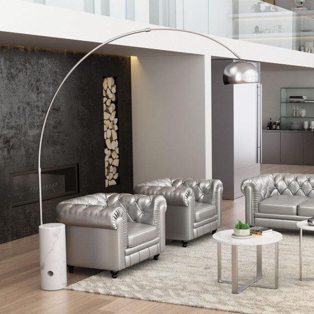 Trion Floor Lamp Satin - Modern - Floor Lamps - by StudioLX | Houzz